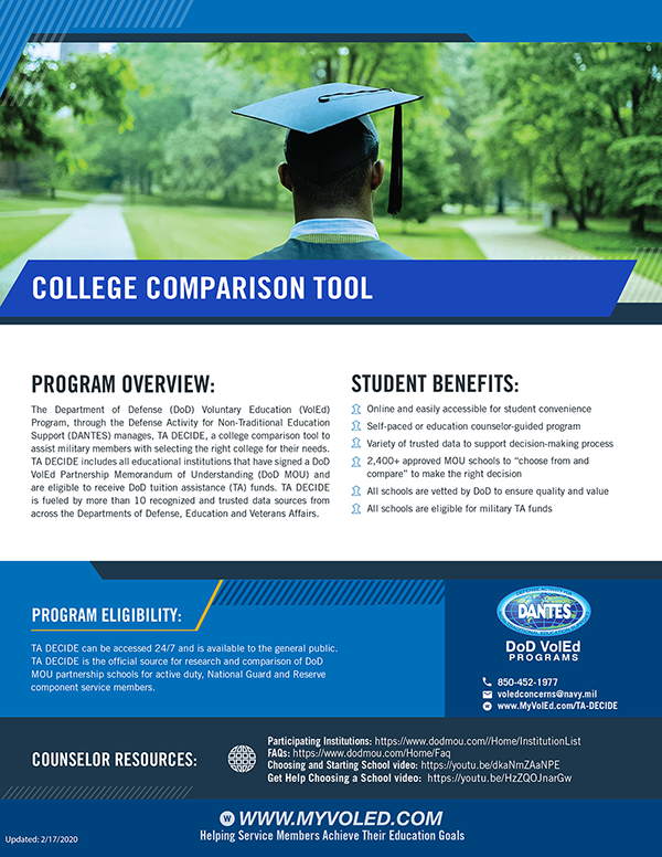 DANTES - Counselor and School Reps